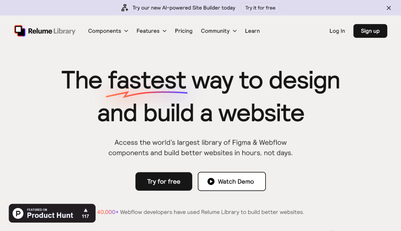 Relume AI Site Builder - no-code AI Tool Review
