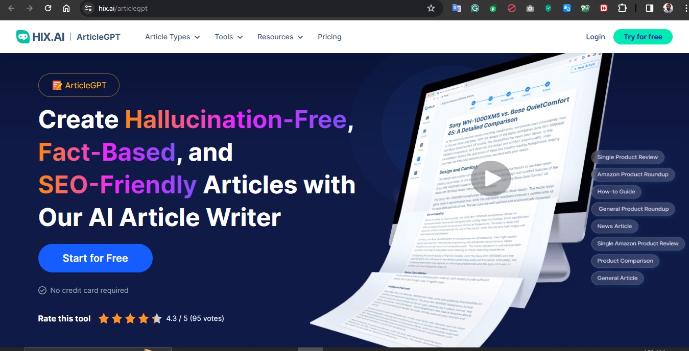 Article GPT - Content Creation AI Tool Review